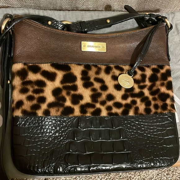 Brahmin | Bags | Crossbody Brahmin Bag Cheetah Print | Poshmark